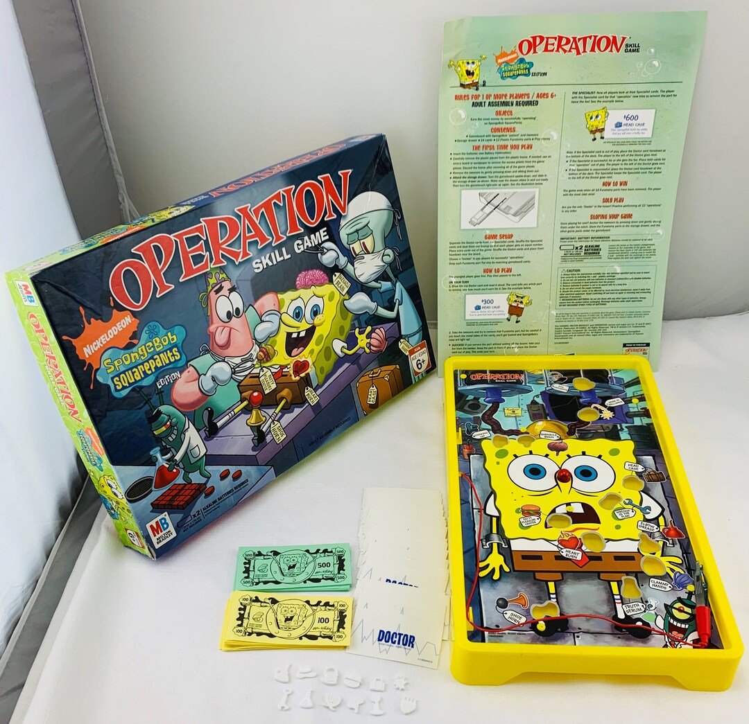 2004 Spongebob Operation Game by Milton Bradley Complete in Great ...