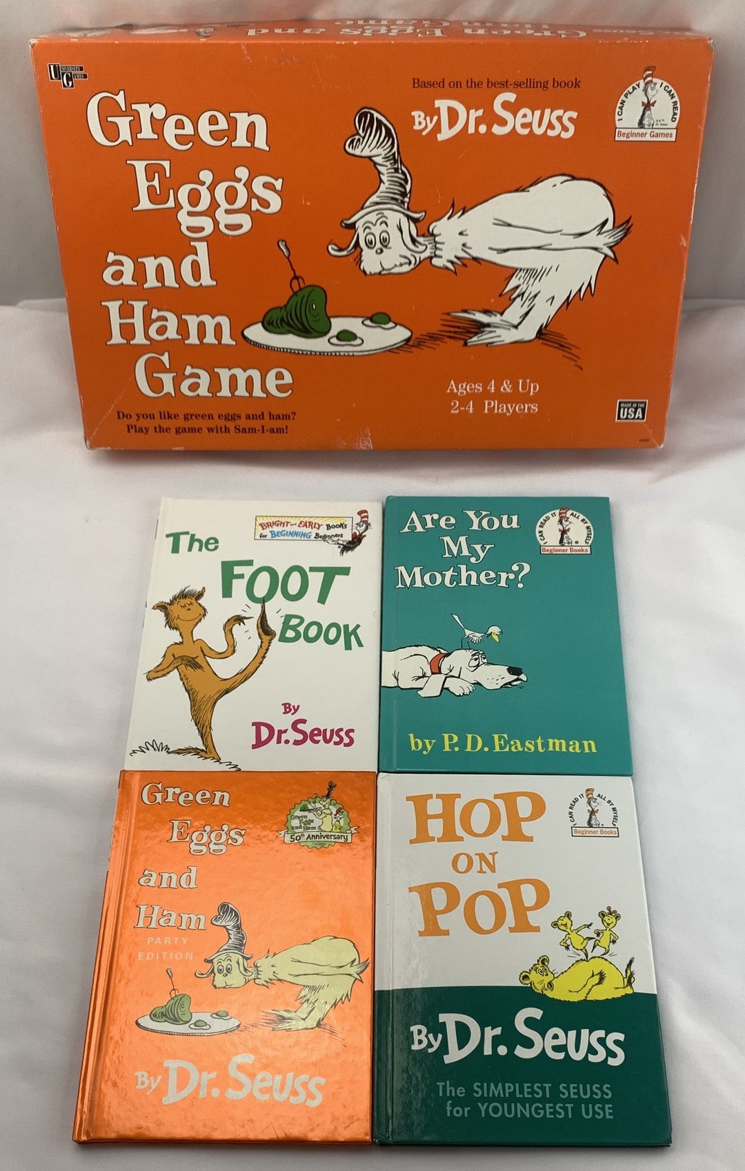 1996 Green Eggs and Ham Game and 4 Books Dr. Seuss in Good Condition 2 ...