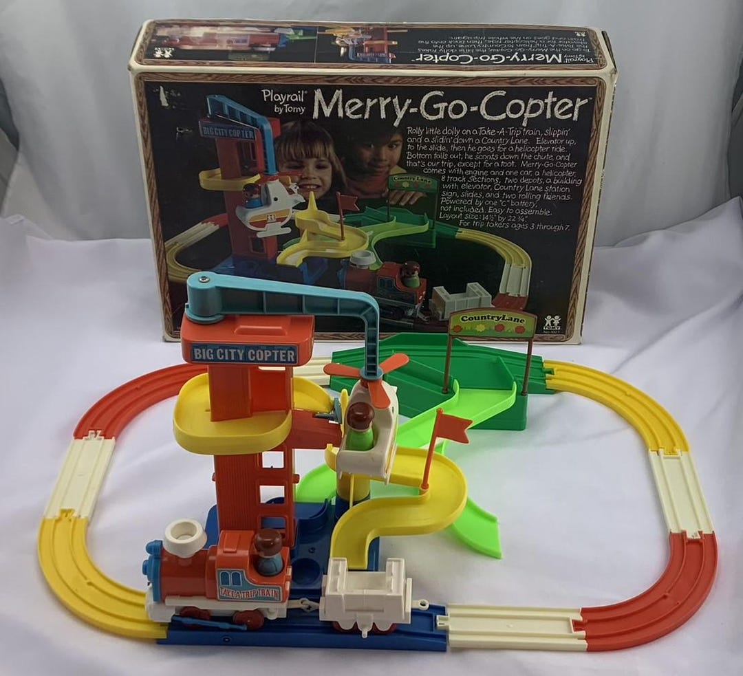 1976 Merry Go Copter Set by Tomy Complete, Working, Clean, Great ...