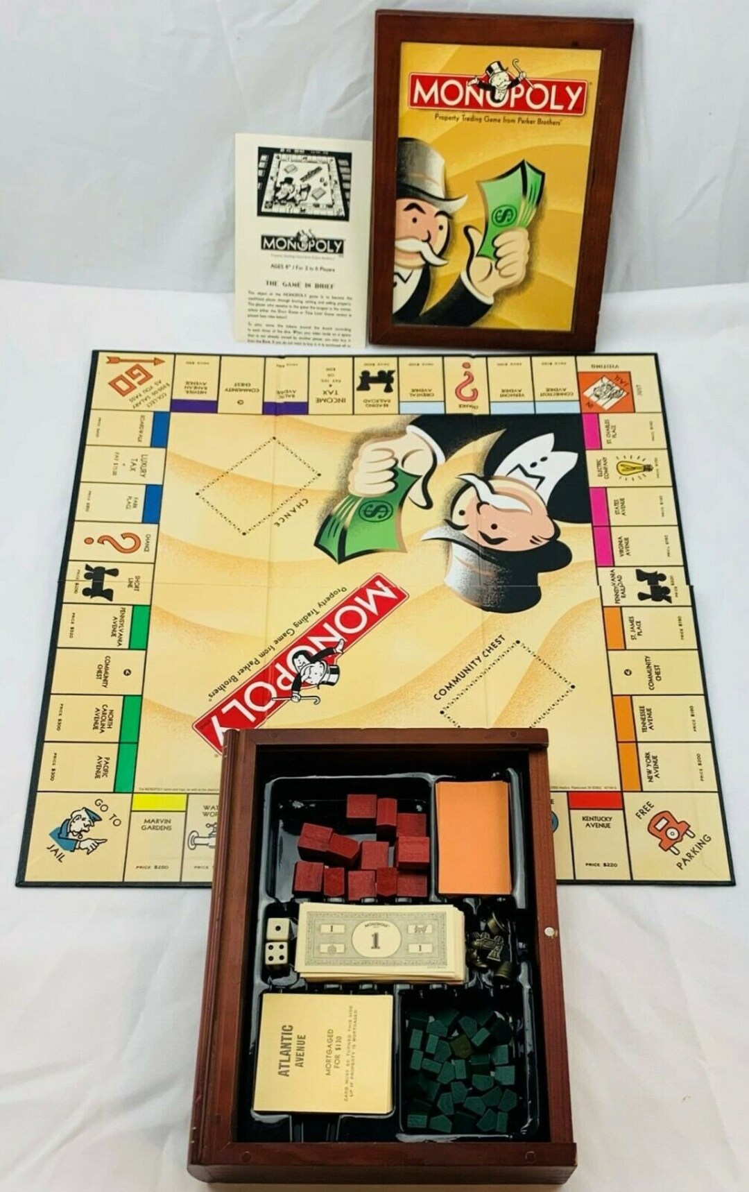 Monopoly Wood Bookshelf Target Exclusive Game Complete in Great ...
