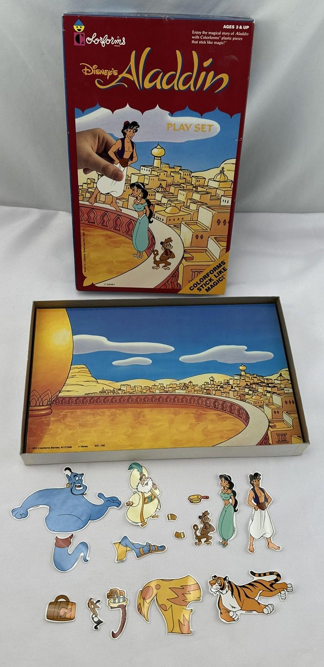 1993 Aladdin Play Set Colorforms Complete in Very Good Condition FREE ...