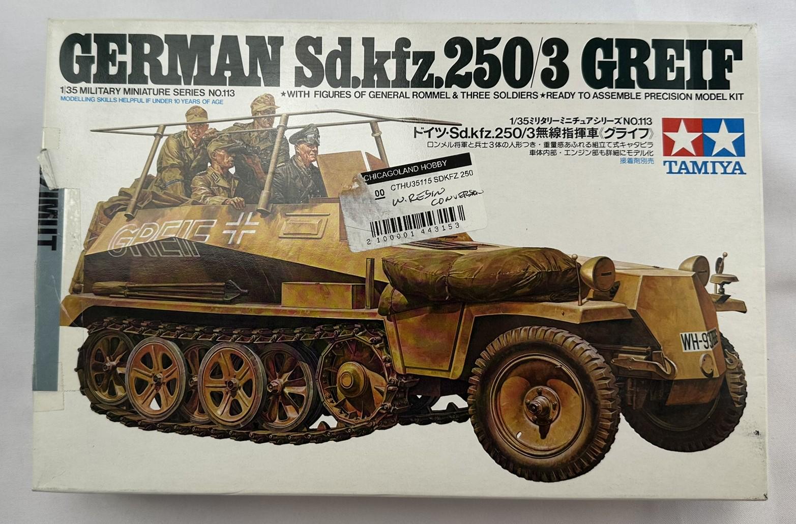 Tamiya 1:35 Scale German Sdkfz 250/3 Greif Model Kit Partially ...