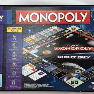 Night Sky Solar System Monopoly Complete in Great Condition FREE ...