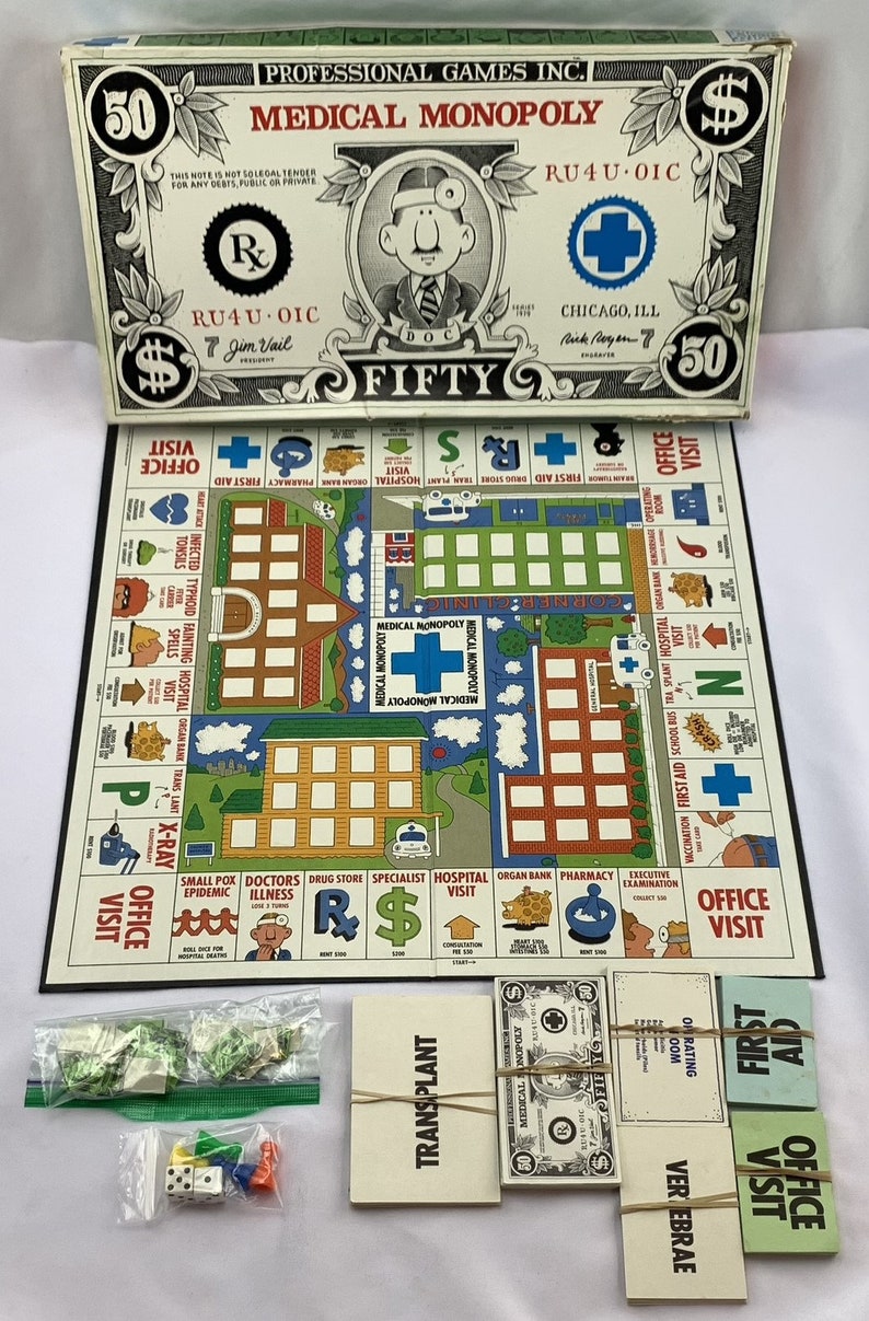 1979 Medical Monopoly Board Game Complete in Good Condition - Etsy