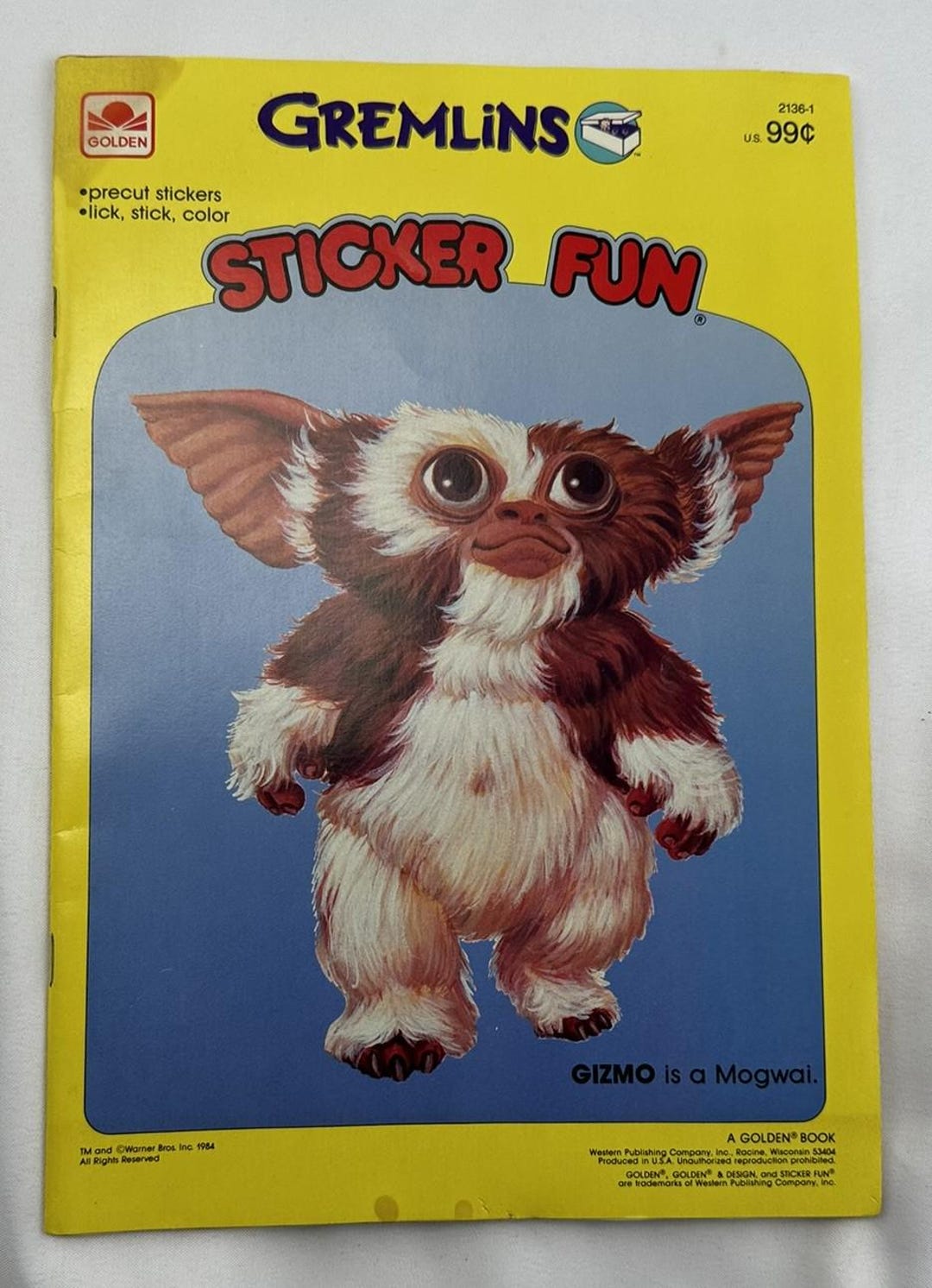 1984 Gremlins Sticker Fun Activity Book by Golden Unused Gizmo FREE ...