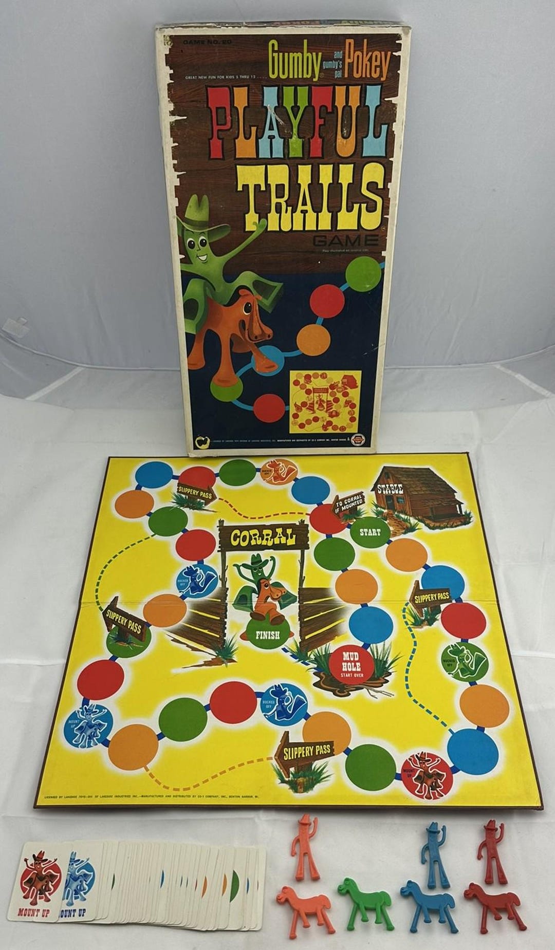 1968 Gumby and Pokey Playful Trails Game by Lakeside Games in Very Good ...