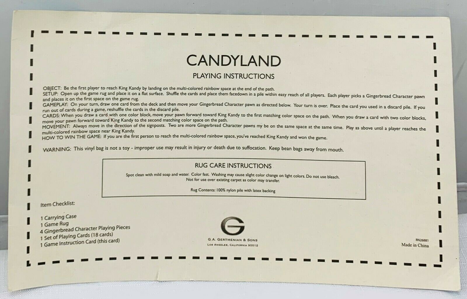 Candy Land Rug Game by Hasbro Complete Gently Used Great - Etsy