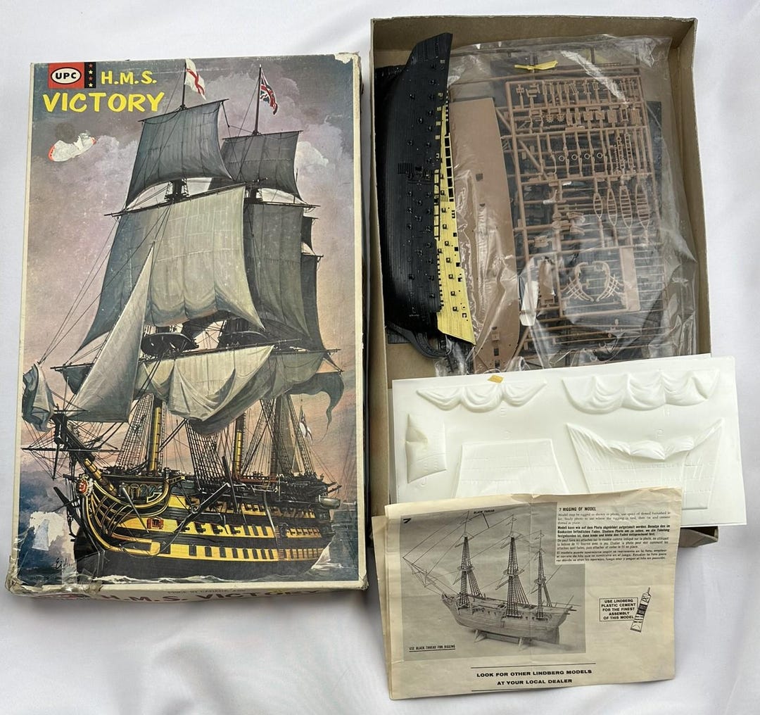1962 UPC H.M.S. Victory Ship Model Kit 1:400 Scale New Old Stock FREE ...