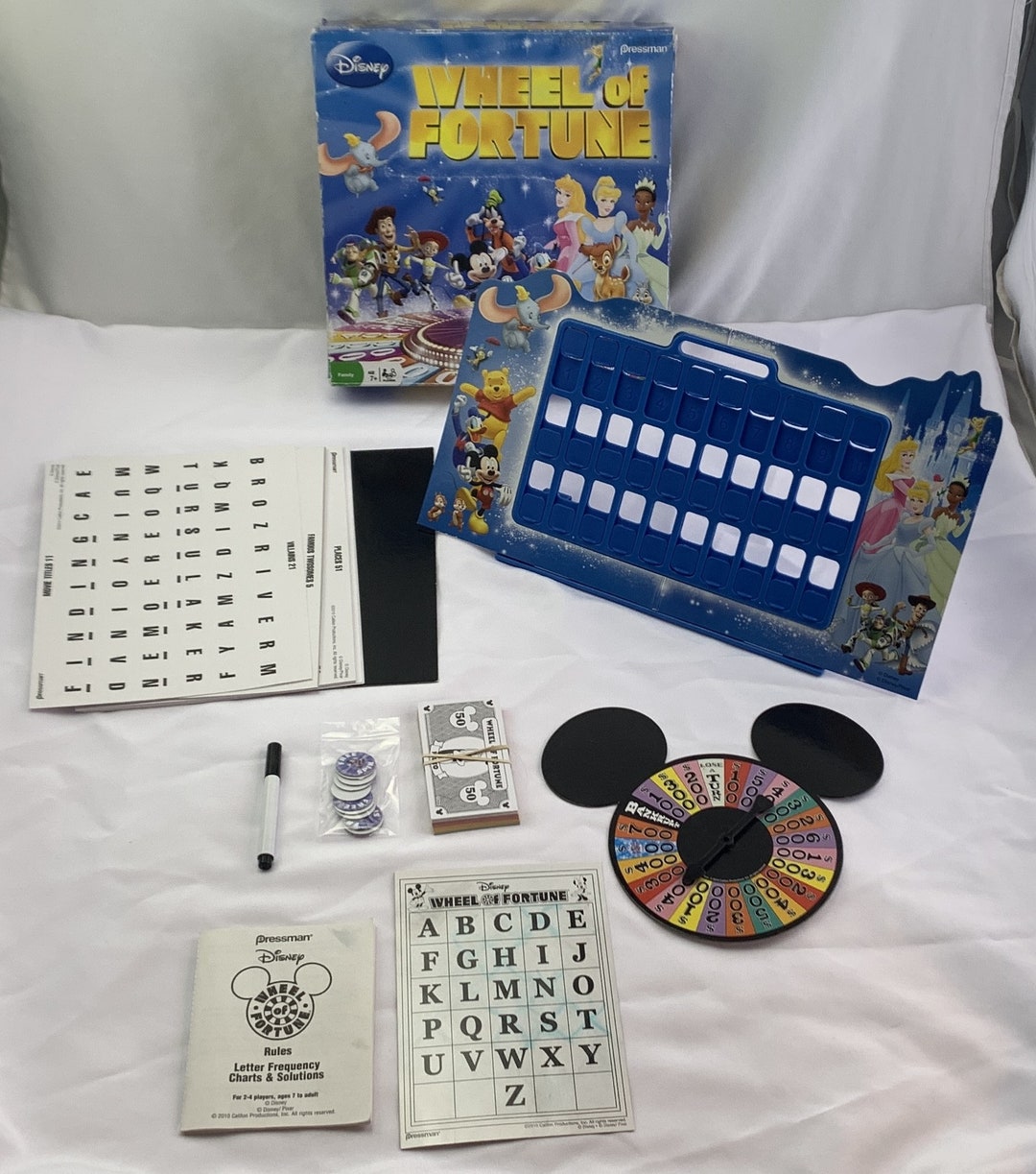 Wheel of Fortune Disney Game by Pressman Complete in Great Condition ...
