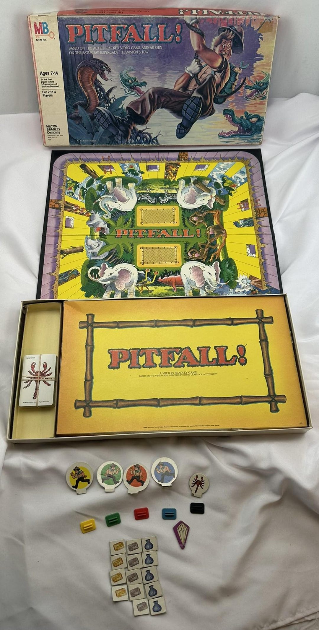 1983 Pitfall Board Game by Milton Bradley in Good Condition FREE ...