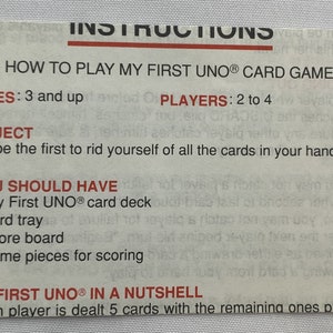 1992 Sesame Street My First Uno Game by Mattel Complete Great Condition ...