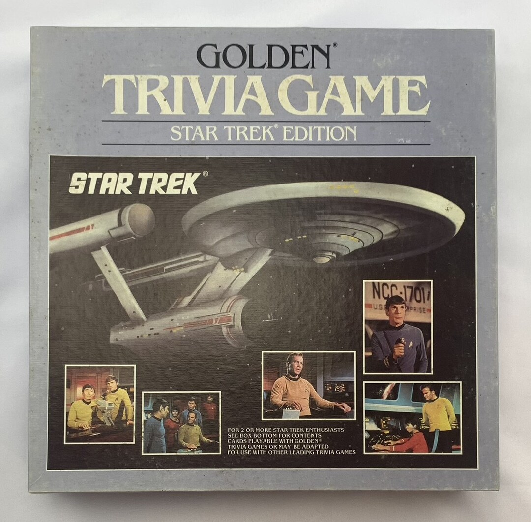 1984 Golden Trivia Game: Star Trek Edition Game New Old Stock FREE ...