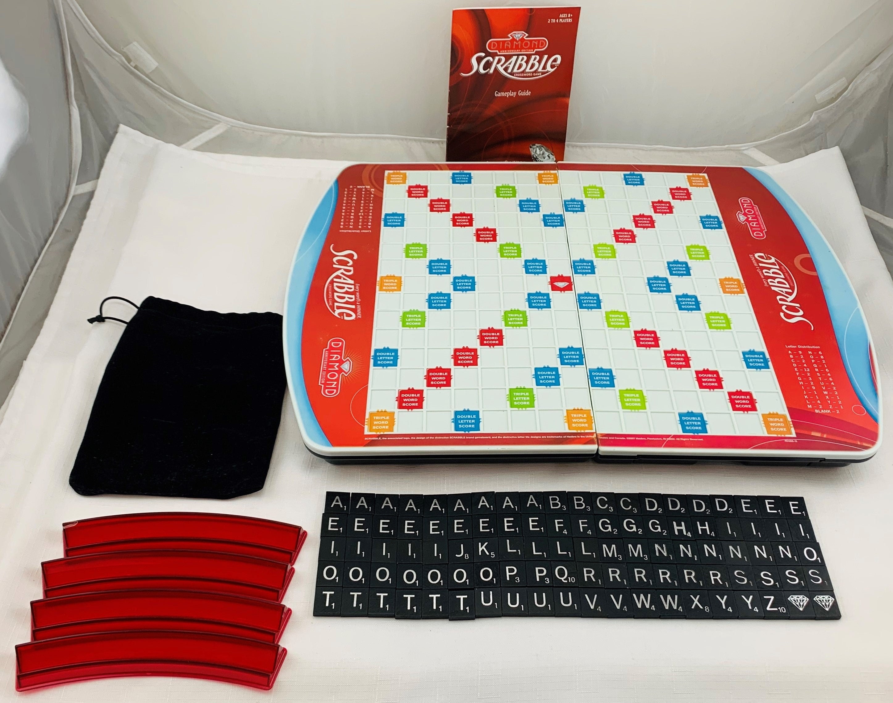 Toys & Games Games & Puzzles Scrabble Deluxe Diamond Edition Carry Case ...