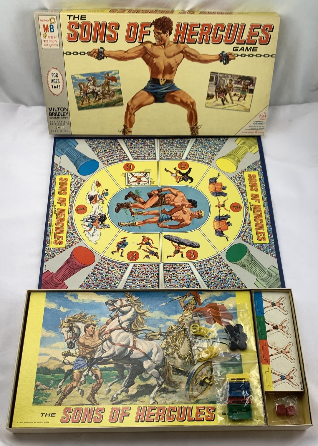 1965 Sons of Hercules Board Game by Milton Bradley Never Played ...