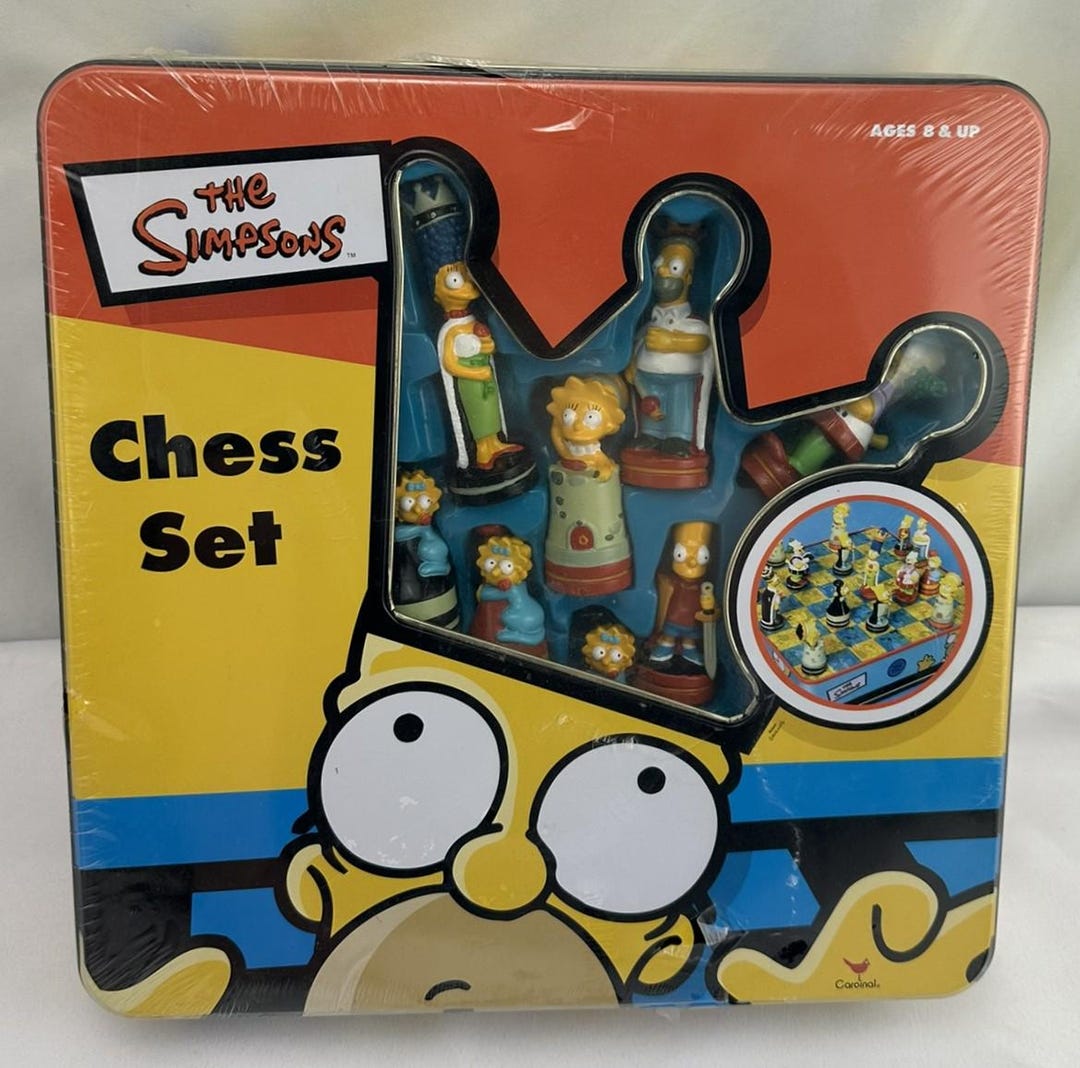 2000 Simpsons Chess Set by Cardinal in Tin Brand New Sealed FREE ...