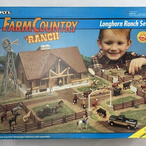 1994 Ertl Longhorn Ranch Set Brand New FREE SHIPPING - Etsy