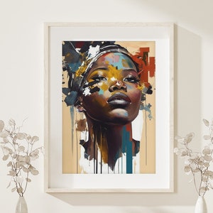 Black Art, Beauty of Abstract African Women: A Set of 3 Inspiring ...