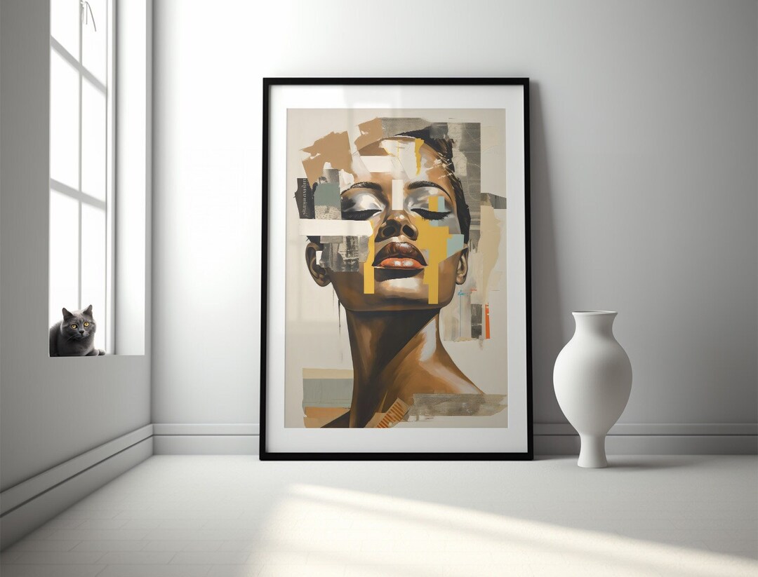 Abstract Woman Portrait Print Instant Download Printable Wall Art