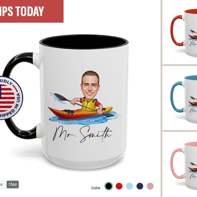 Cartoon Portrait Mug - Etsy