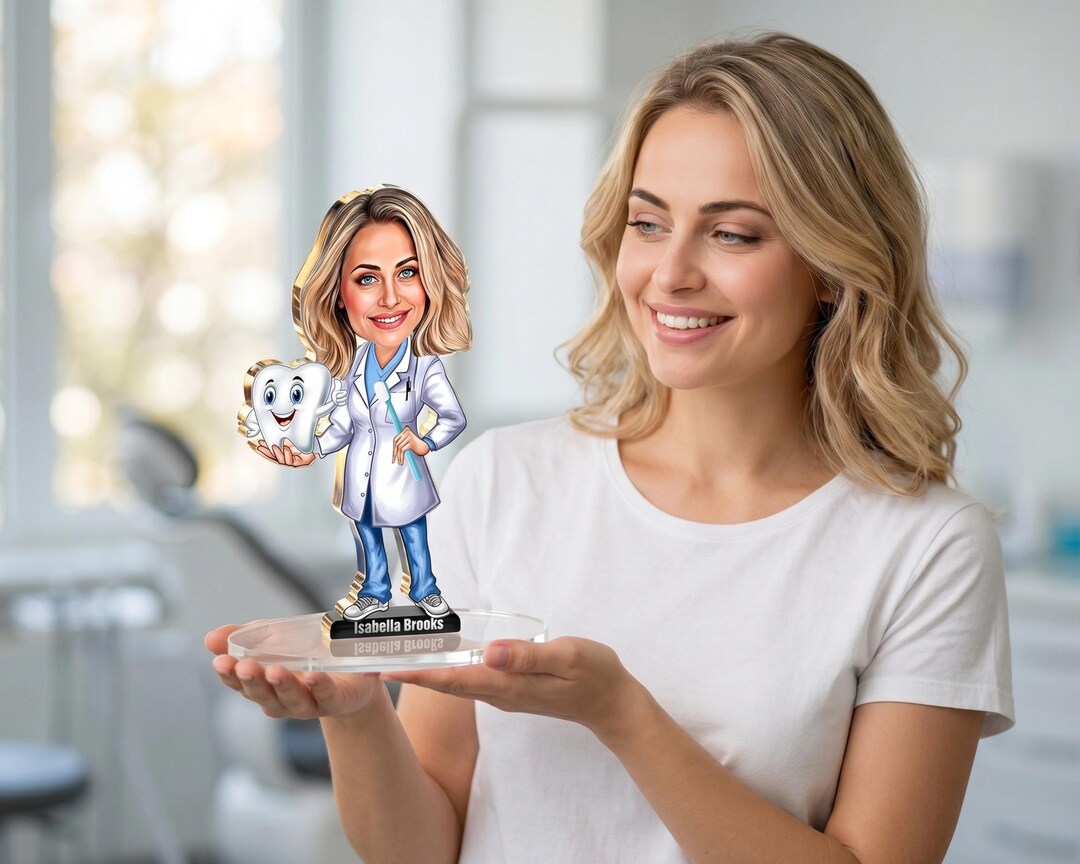 Cosmetic Dentist Custom Photo Figure • Personalized Dentist Desk ...