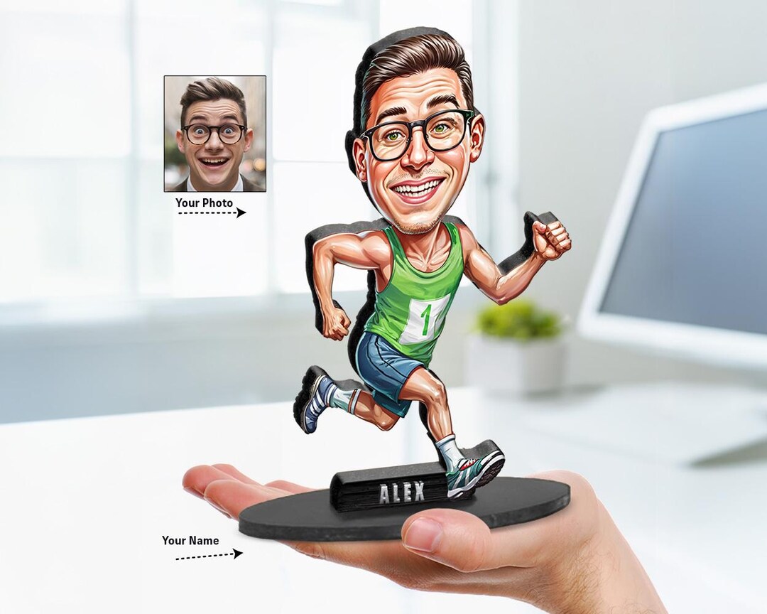Personalized Marathon Runner Gifts – Funny Custom Figurine, Magnet ...