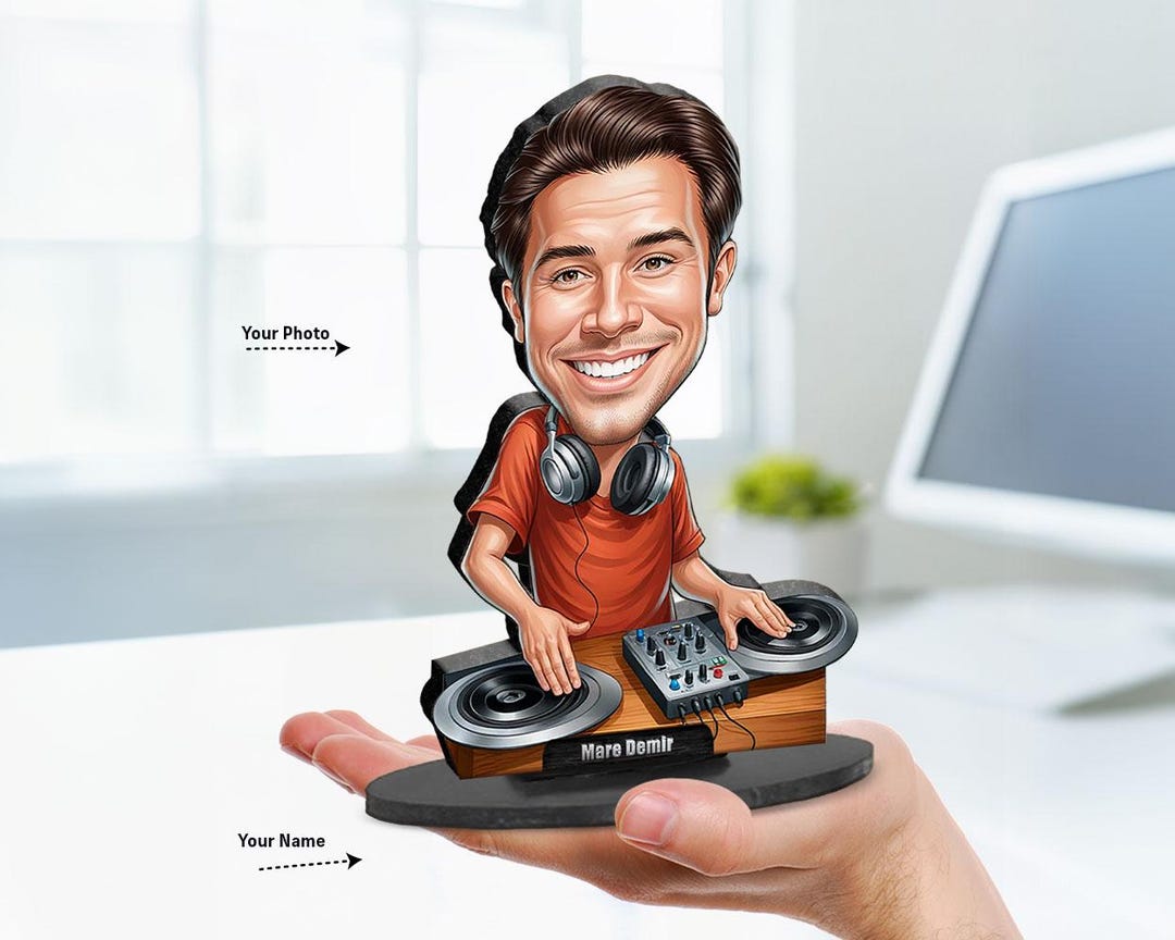 Personalized DJ Gift | Custom Fun Dj Gift Caricature Portrait From Your ...