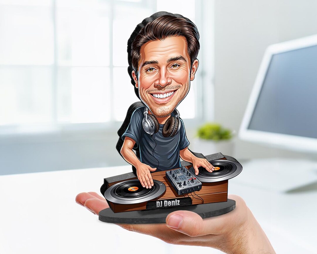 Personalized DJ Gift | Fun Dj Gift Caricature Portrait From Your Photo ...