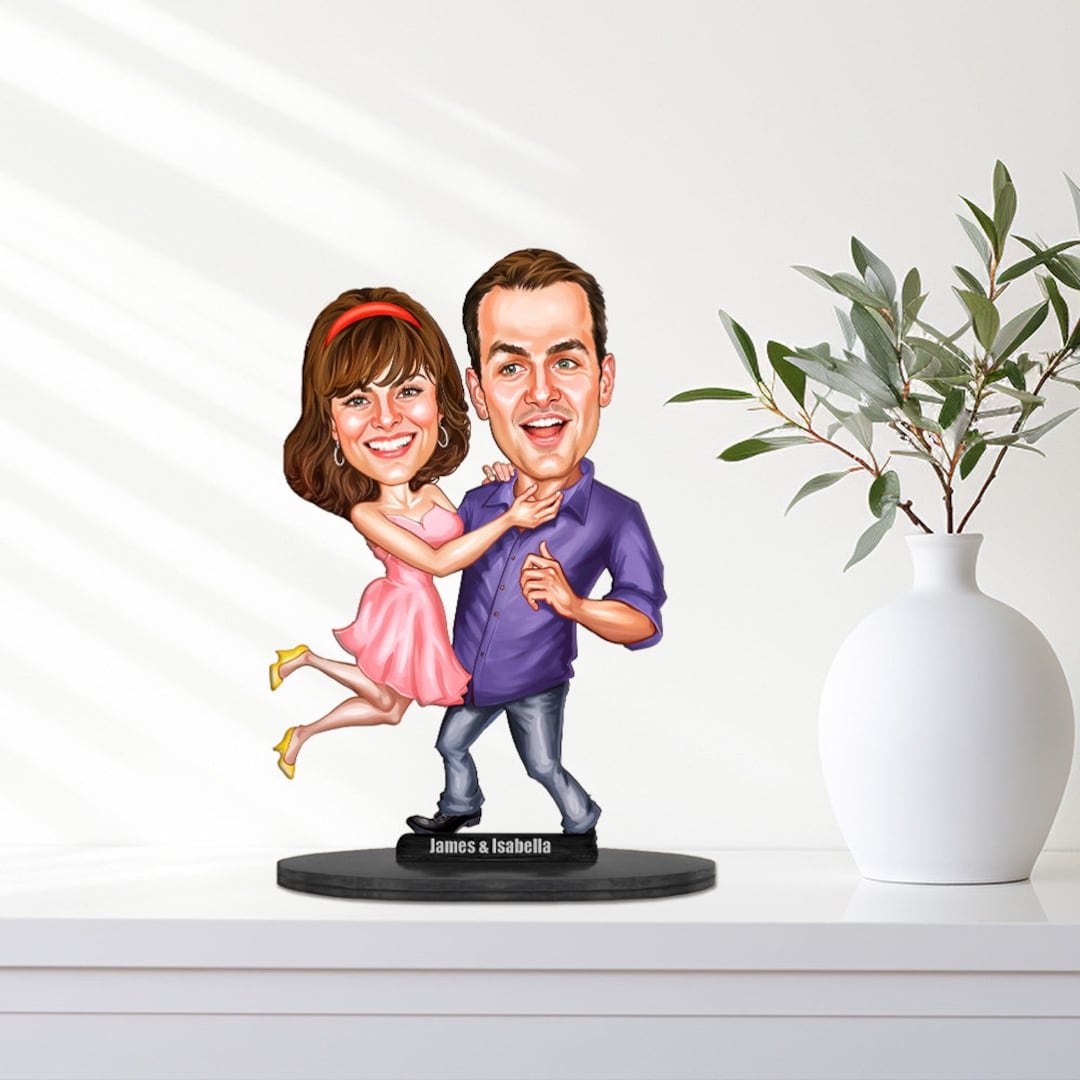 Personalized 3D Wooden Figurine Trinket With Photo, Custom Cartoon ...