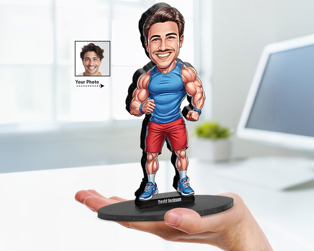 Personalized Bodybuilder Gift | Custom Fitness Trainer Caricature ...