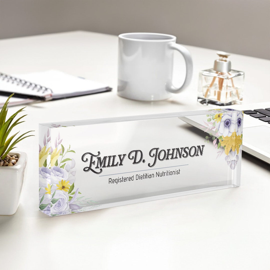 Personalized Doctor 3D Desk Plaque, Custom Nutritionist Acrylic Name ...