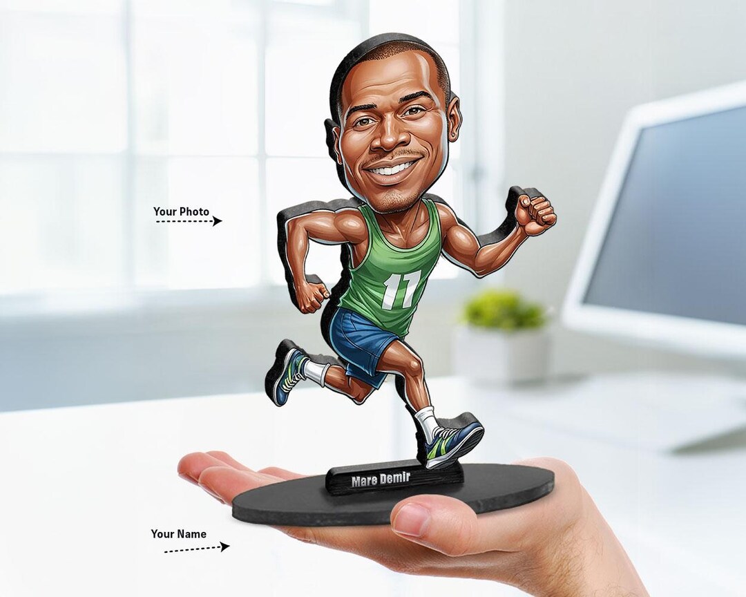 Personalized Runner Gift | Custom Funny Marathon Runner Caricature ...