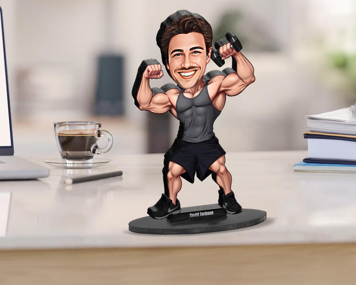 Custom Male Bodybuilder Figurine | Personalized Fitness Coach & Gym ...