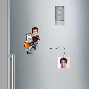 Computer Geek Gift | Custom Portrait as Cartoon Character | Computer ...