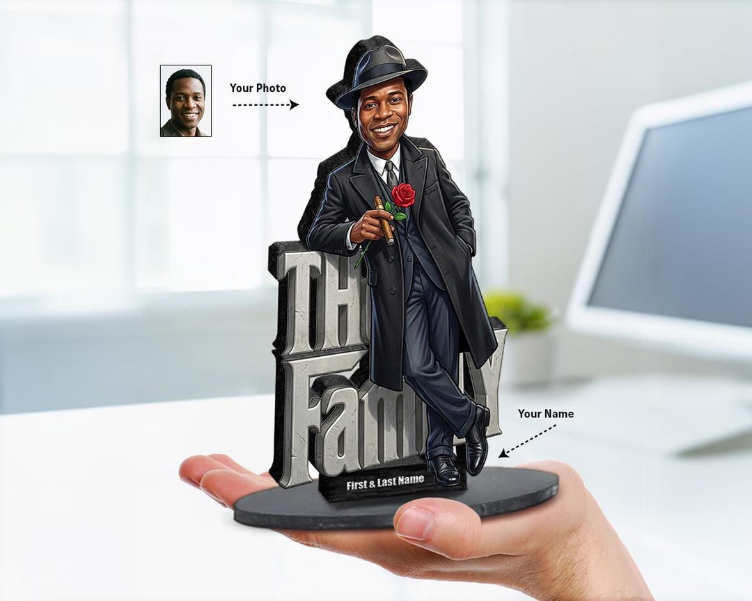Mafia Boss Caricature | Funny Gangster Dad Birthday Decor | Custom ...