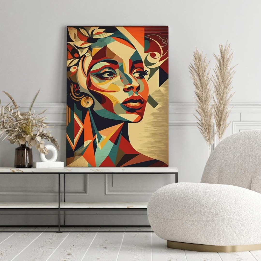 African Women Abstract Art Digital Print, African Art, Abstract African ...