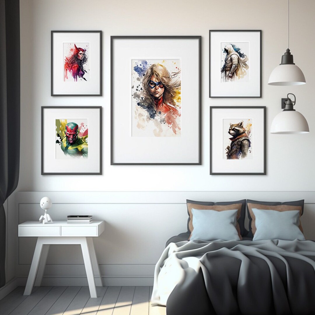 Superhero Prints, Superhero Wall Art, Digital Superhero Poster, Kids ...