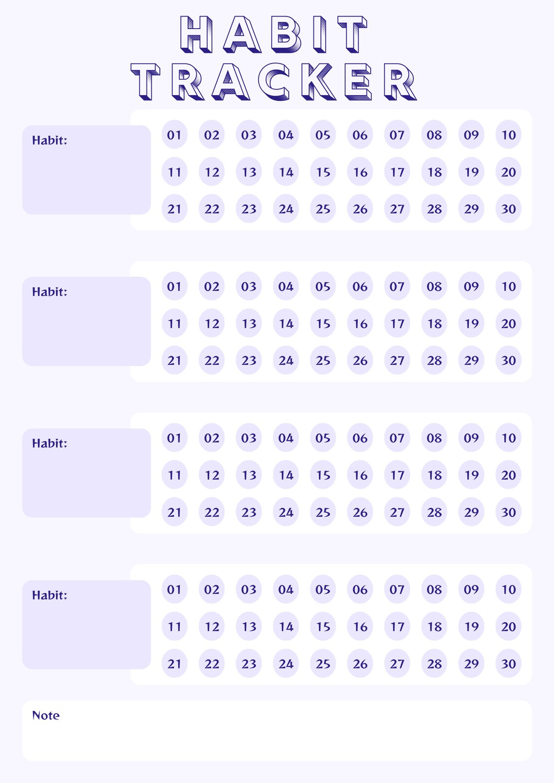 Holistic Habit Tracker: Digital Planner With Printable Template for ...