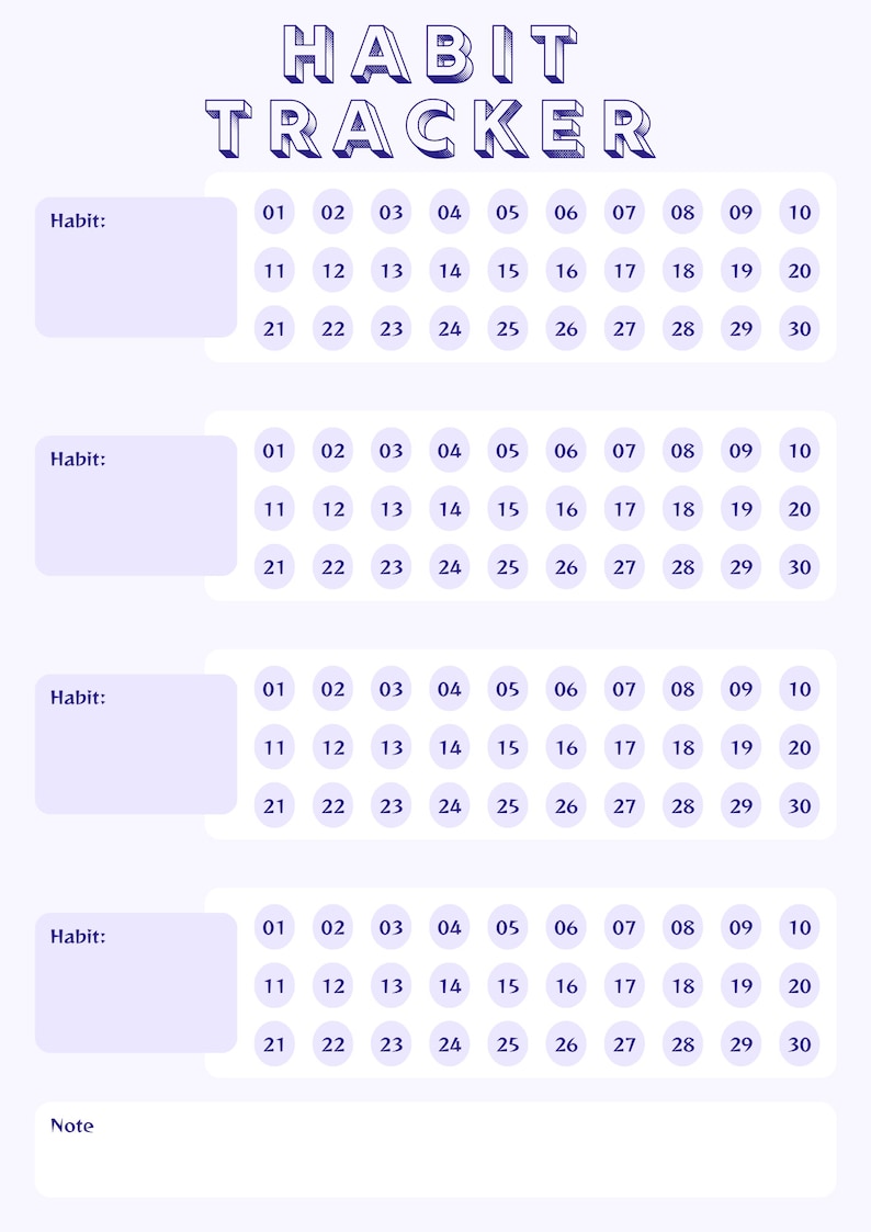 Holistic Habit Tracker: Digital Planner With Printable Template for ...