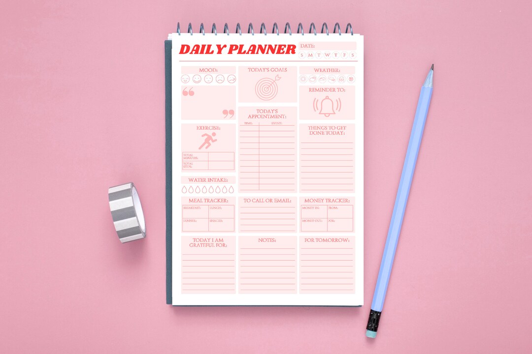 Premium Daily Planner Streamline Your Day With Ease Printable Organizer ...