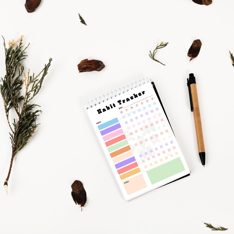 Modern Habit Tracker Template for Effective Daily Routine Planning and ...
