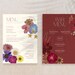 Elegant and Stylish Floral Themed Wedding Menu and Bar Menu Templates ...