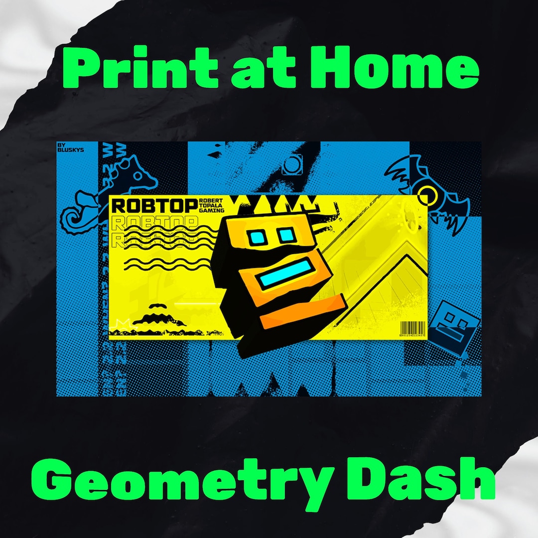 Printable Geometry Dash Poster Gaming Wall Art Wall Etsy 
