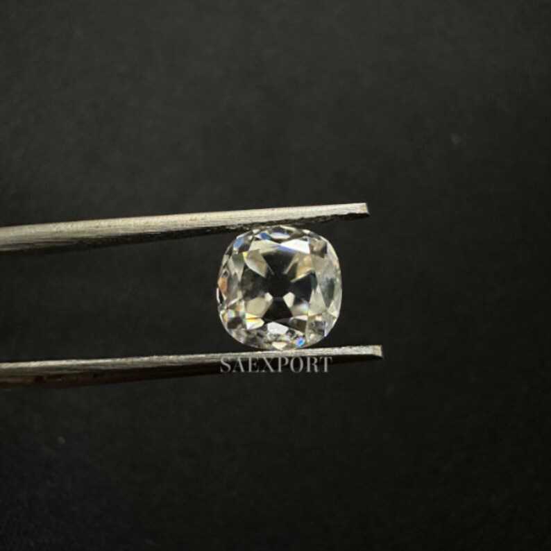 2 Crt White Cushion Cut Moissanite Loose Stone, Jewelry Making - Etsy ...