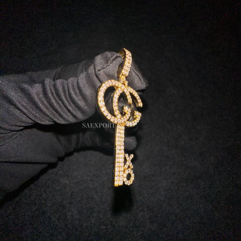 Gold Plated Custom Full Ice Out Hip Hop Pendant/custom Letter Iced Out ...