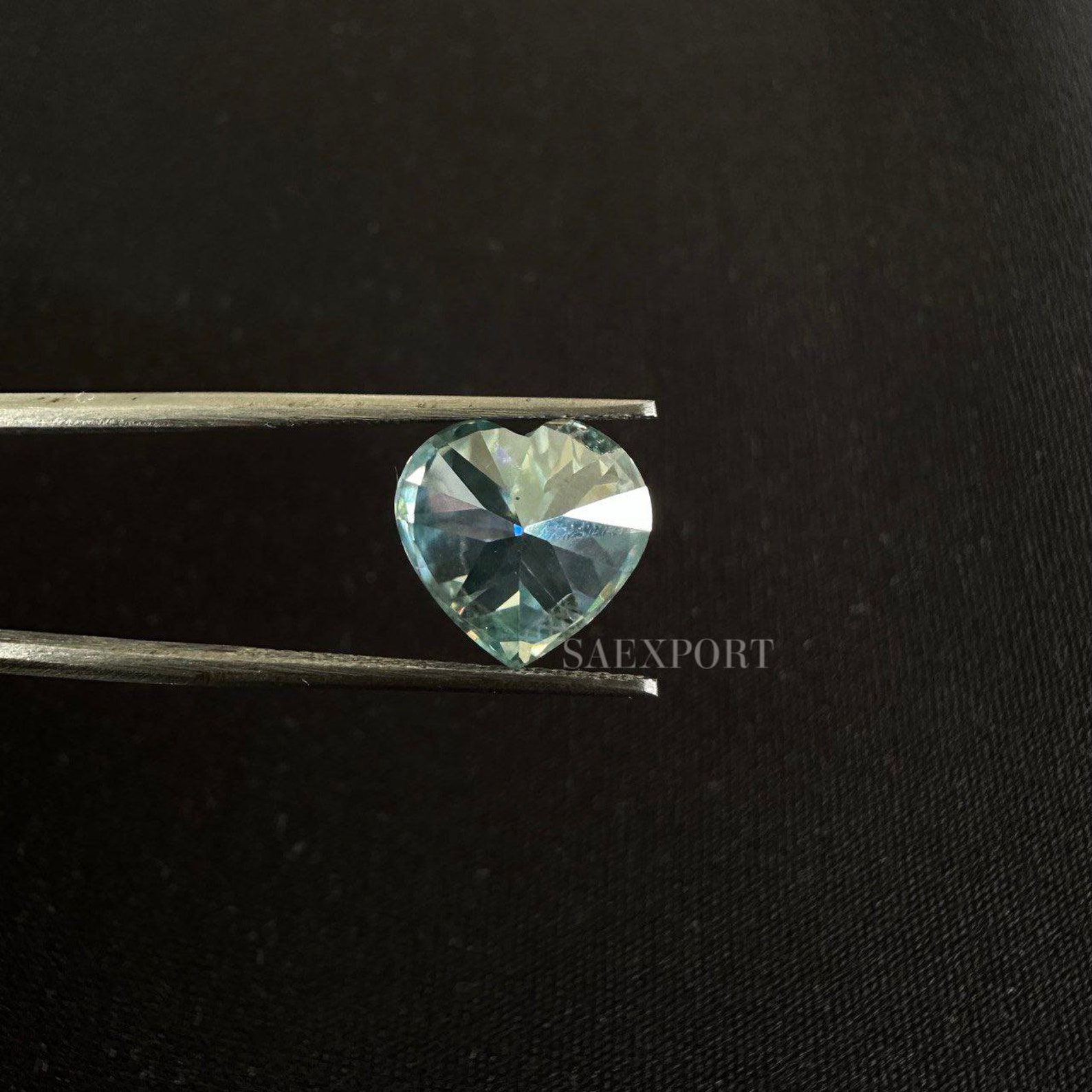 5 to 15 Carat Light Blue Color Heart Cut Handmade Loose Moissanite ...