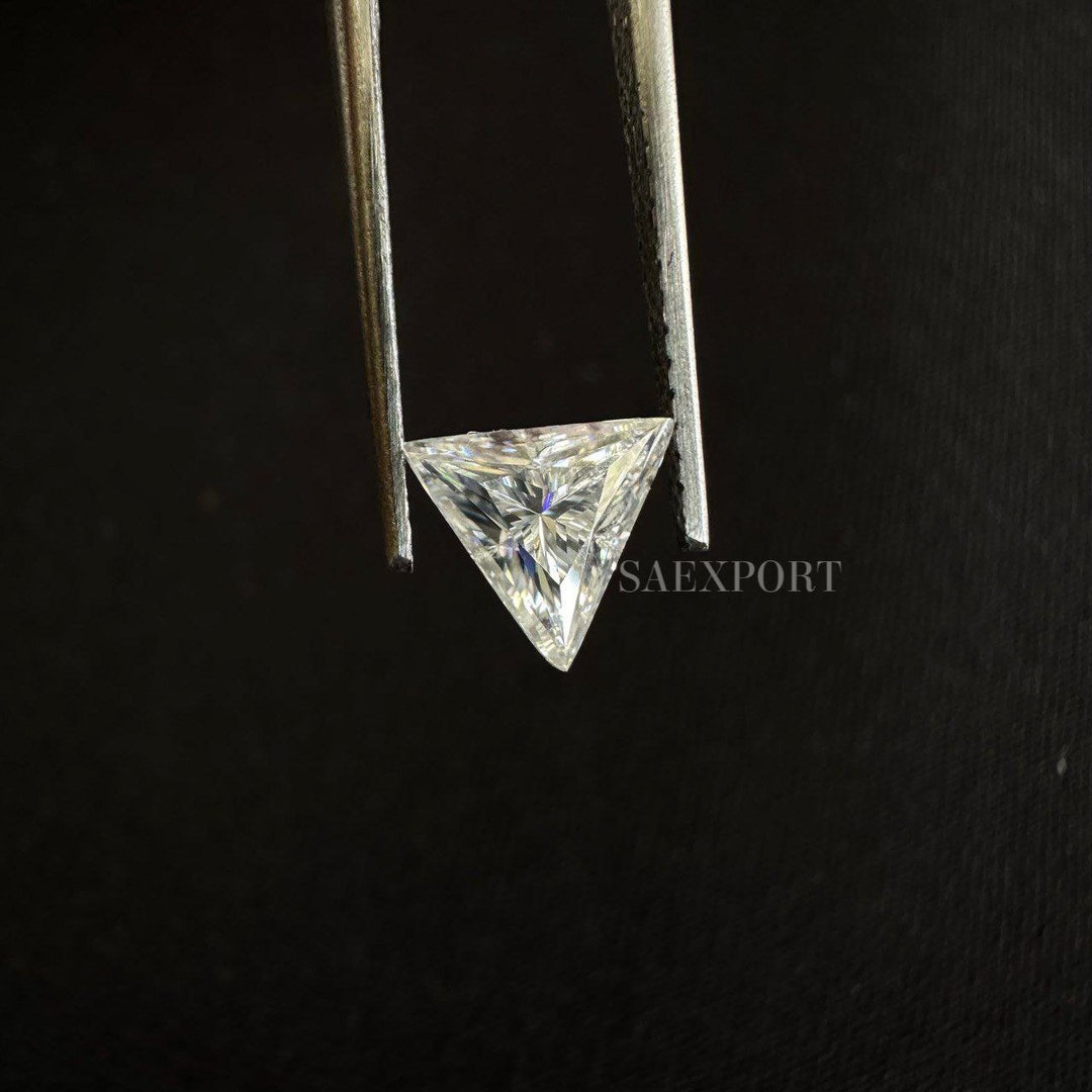 1 Carat White Color 1915 MM Triangle Cut Handmade Loose - Etsy