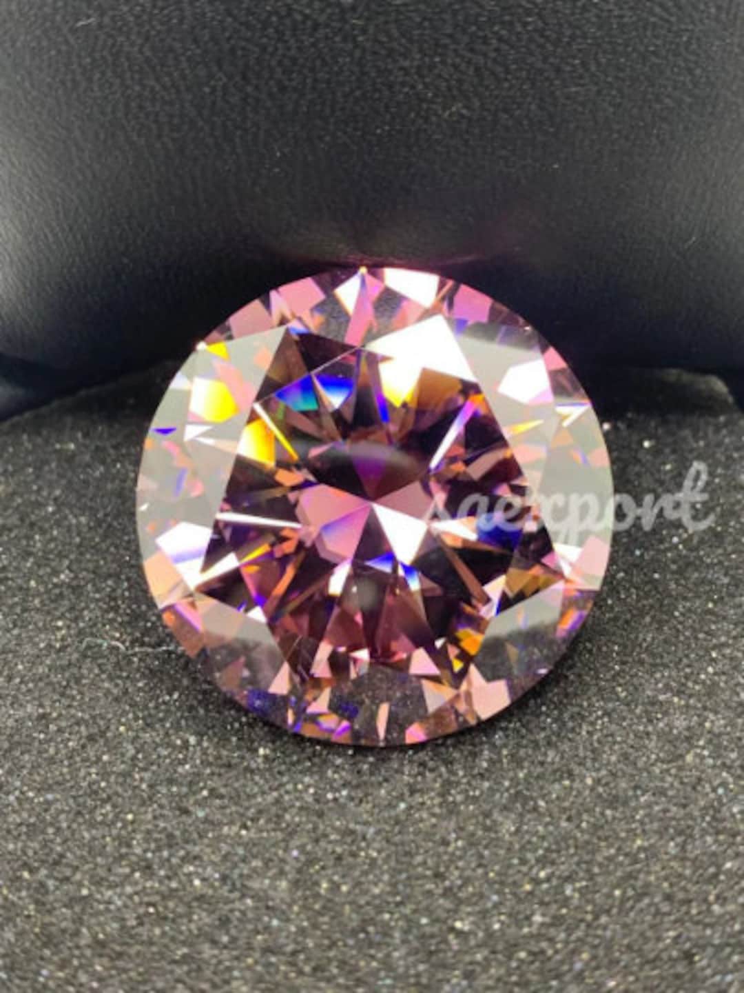 19.30 Carat Pink Color Round Cut Loose Moissanite/big Size Moissanite ...