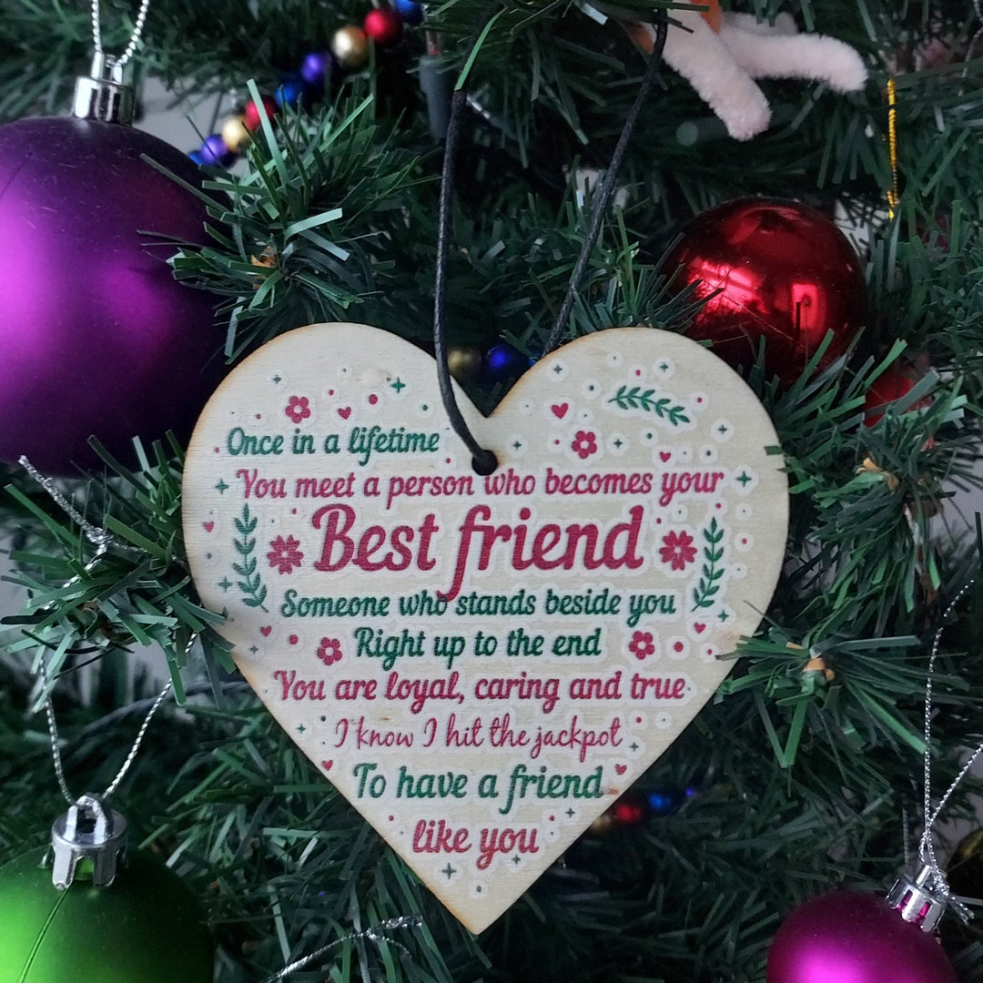 Best Friend Wooden Hanging Plaque Sign Wooden Hanging Signs - Etsy