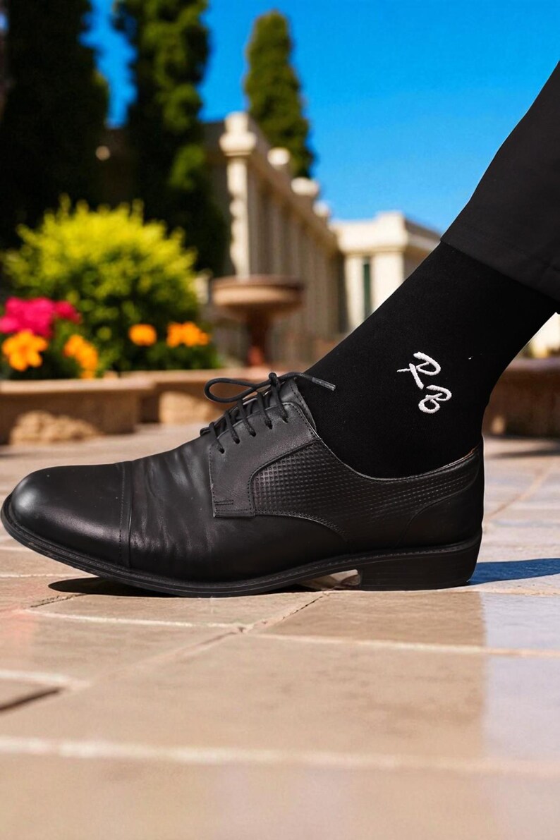 Personalized Monogram Socks for Men Custom Initial Embroidered Gift for ...