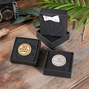 Groomsmen Gift Custom Challenge Coins for Wedding Party, Best Man Usher ...